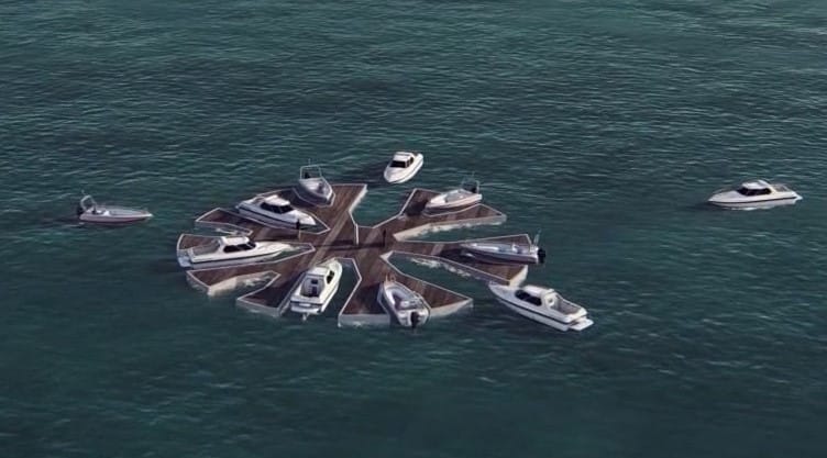 Seafloatech showcasing marina pod at IMBC