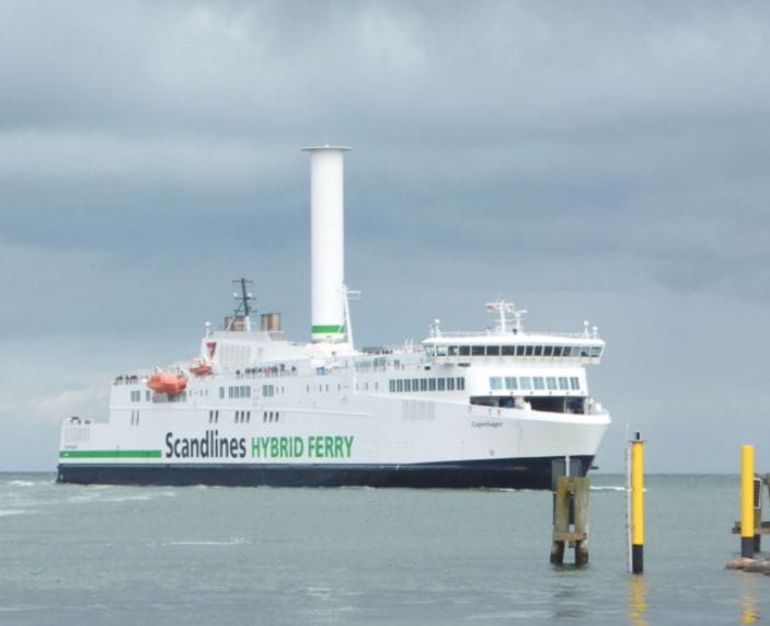 Scandlines maakt tweede veerboot klaar voor installatie rotorzeil